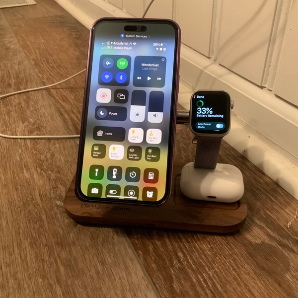 3 in 1 Wireless Charger｜practical Wood Desktop Charger Fast Charges ...