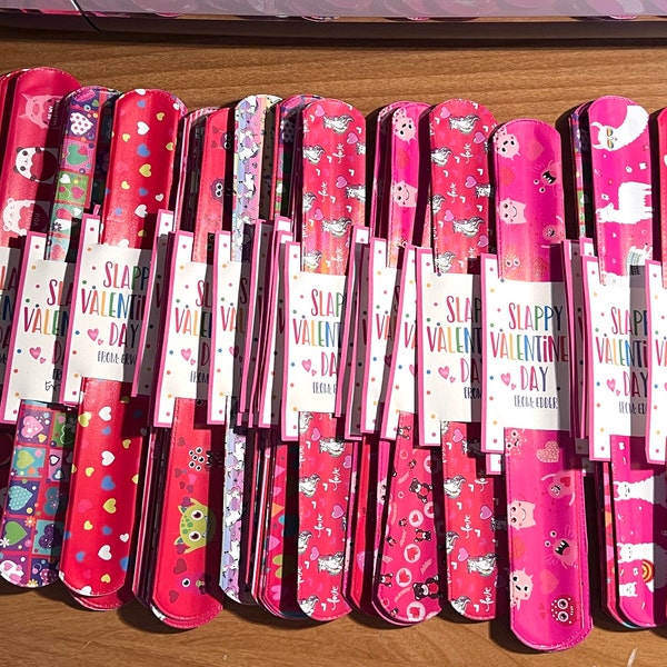 Editable Slap Bracelet Valentine's Day Gift Tag Slappy Valentine's Day ...