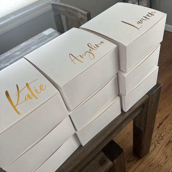 Empty Bridesmaid Proposal Box With Ribbon Personalized Bridesmaid Boxes ...