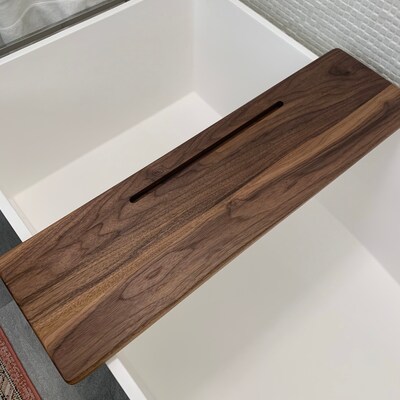 Minimalist Walnut Bath Caddy - Etsy