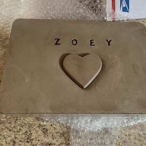 10 In. Solid Concrete Heart Stepping Stone | Etsy