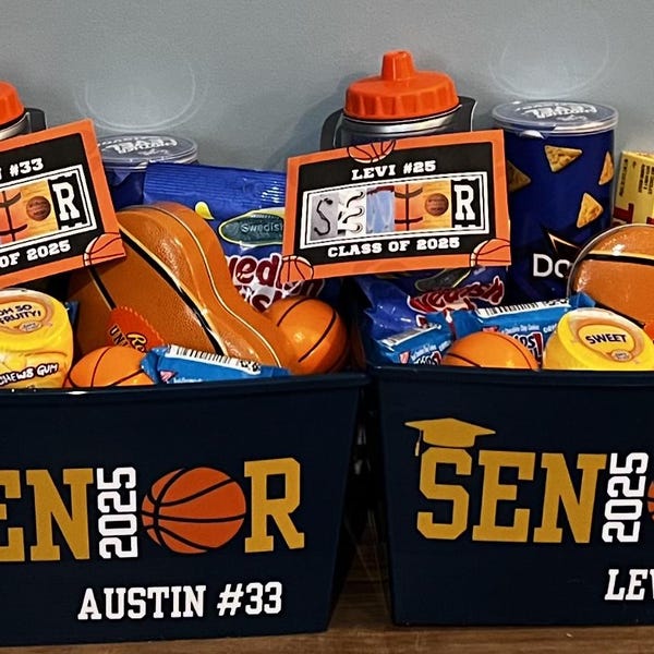 Personalized Graduation Gift Basket, Senior 2025 Grad, Team Gift, High ...