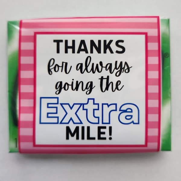 Extra Gum Gift Tag: Teacher Employee Appreciation (PDF Download) - Etsy