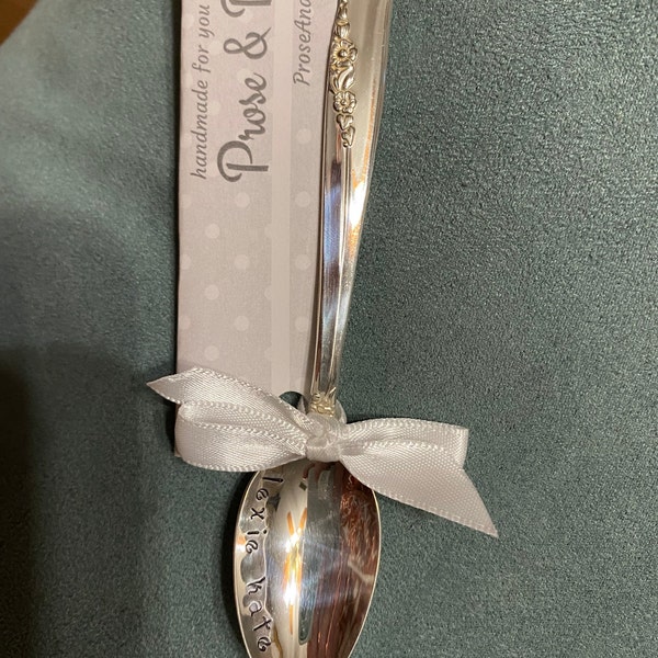 Antique Silver Baby Spoon, Personalized Baby Gift, Newborn Present ...
