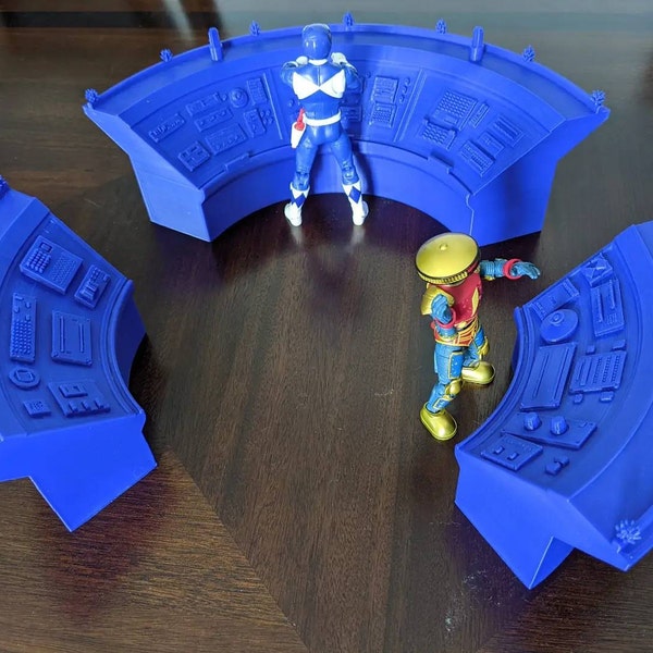 Mighty Morphin Power Rangers Lightning Scale Command Centre Consoles ...
