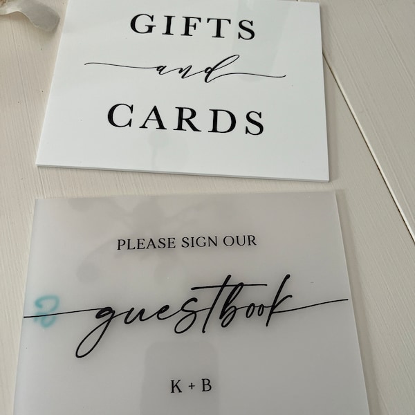 Guestbook Sign, Modern Acrylic Guest Book Sign, Wedding Guestbook Sign ...