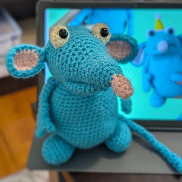 Tutter Blue Mouse Crochet Pattern PDF | ENGLISH | Amigurumi | Toy ...