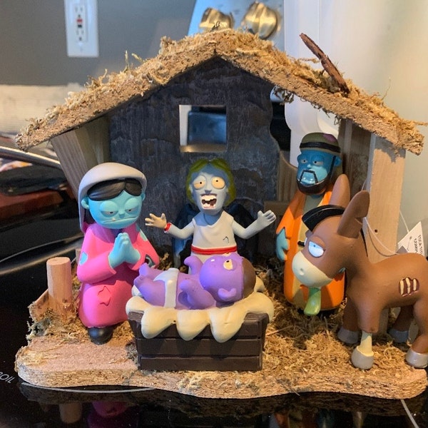 Zombie Nativity Set of 5 Figurines | Resin Christmas Decor | Funny ...