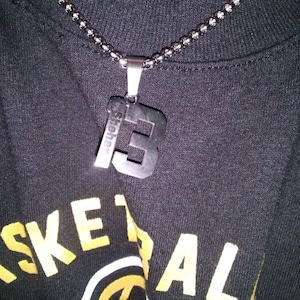 Number Necklace Number 17 Pendant Number Chain Stainless - Etsy