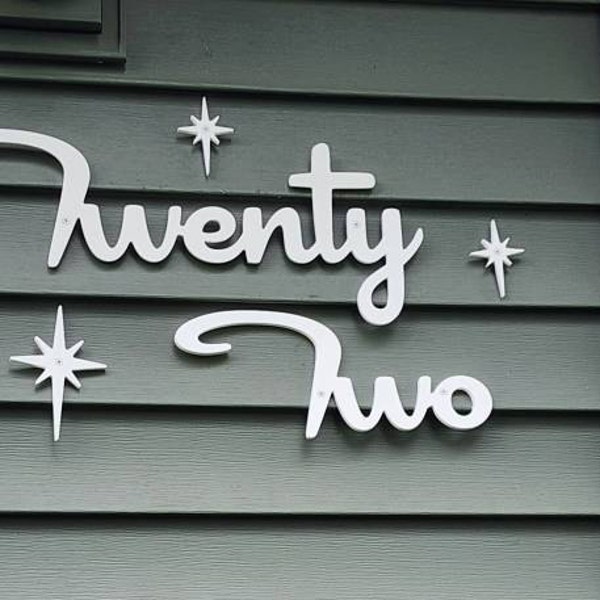 Mid Century Cursive House Numbers: Regular Size - Etsy