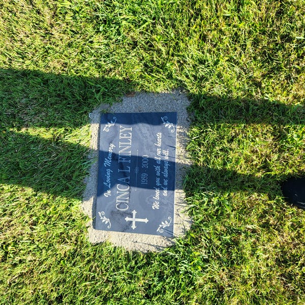 Memorial Stone Gray Slate for Mom Dad, Personalized in Loving Memory ...