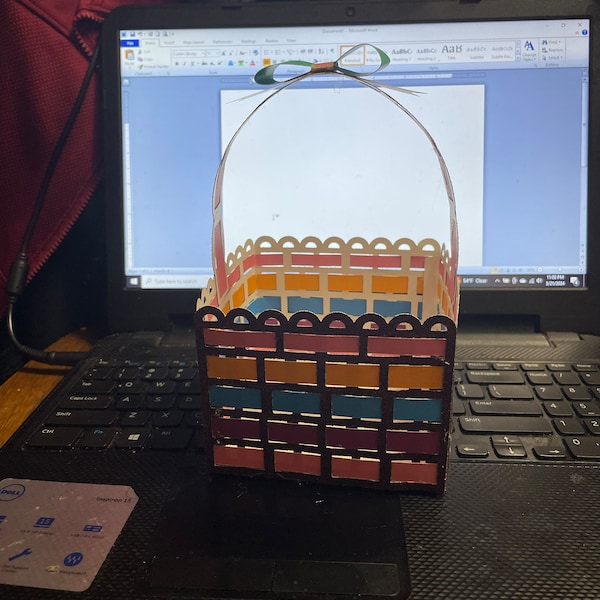 3D Woven Easter Basket SVG Cut File With Paper Bow SVG | Easter SVG ...