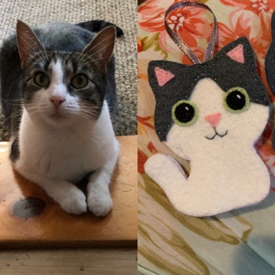 Cute Felt Cat Sewing Pattern Felt Animals Siamese Cat Black Cat Cat ...