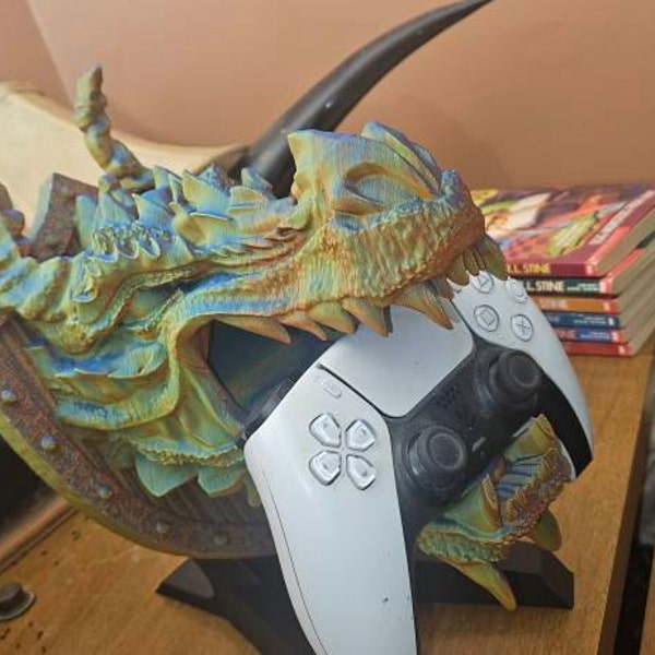3D Printed Dragon Controller Stand - Fantasy Wall Decor & Headphone ...