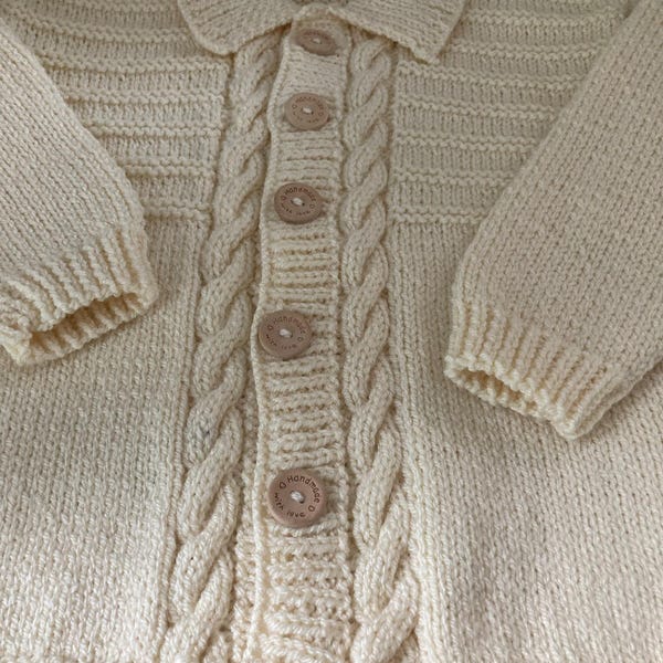 Baby Toddler Baby All in One Cable Sleep Suit. Bottom Fastening Chest ...