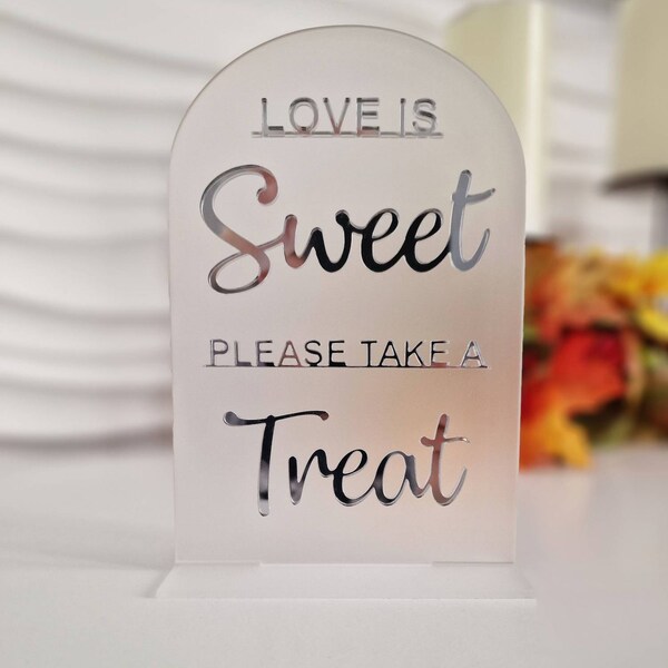 Personalised Wedding Cake Menu Sign, Wedding Cake Flavour Sign, Sweet ...