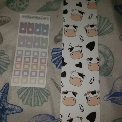Mr. Cow Moo Pattern Bookmarks, Cow Print Bookmarks, Cow Bookmarks ...