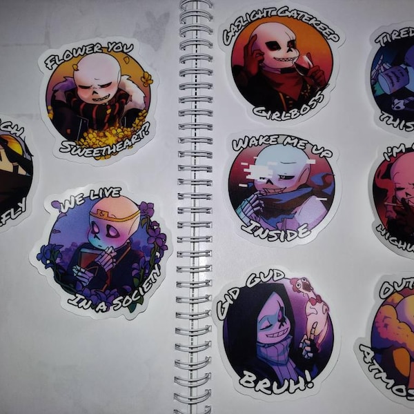 Undertale Multiverse- Other Sanses AU Meme Stickers - Die Cut Sticker ...