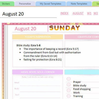 Pastel DIY Digital Planner by Bodaciousudigitals for Goodnotes, Xodo ...