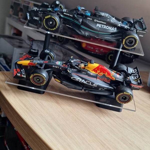 1:18 Scale Model, 3 Tier, Angled Desktop Display Stand Suits Formula 1 ...