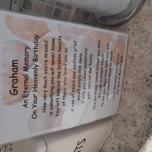 One Year Death Anniversary Grief Keepsake Card, One Year Since You Left ...