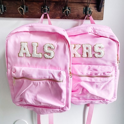 Custom Nylon Backpack Personalized Varsity Letter Bag - Etsy