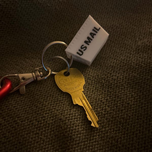 Mini Postal Tub Keychain: 3D Printed Mail Carrier Gift - Etsy
