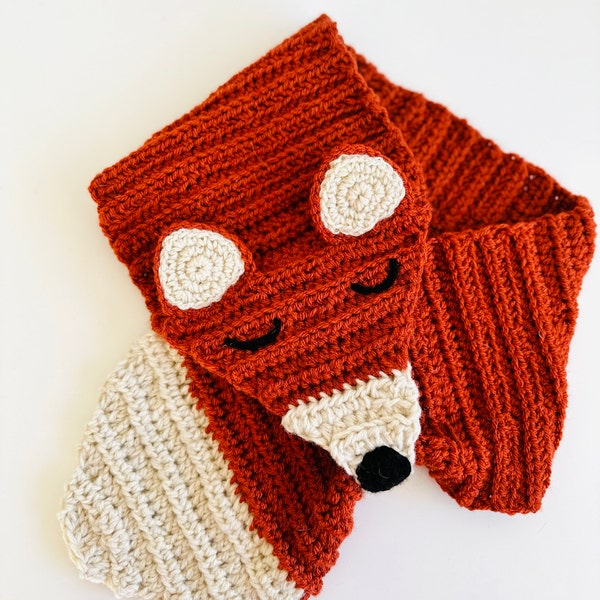 Fox Scarf | Crochet | Digital PDF Pattern | Keyhole Scarf | Woodland ...