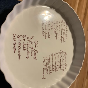 Handwriting on Plate Handwritten Letter Memorial Family - Etsy