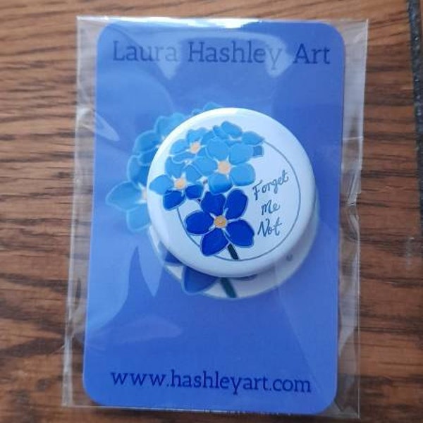 Forget Me Not Flower Button Badges, Leaving Gifts, Dementia Awareness ...