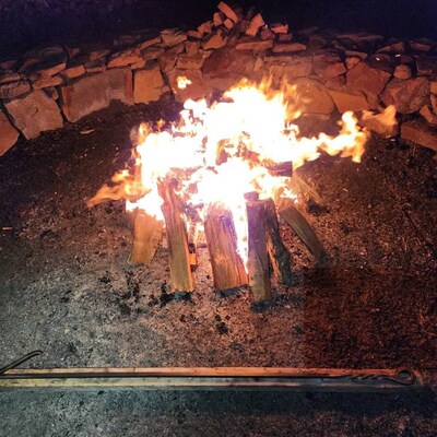 HAND FORGED Campfire Squirrel Cooker Fire Irons - Etsy