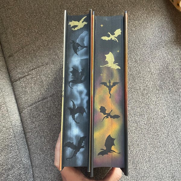 Fourth Wing & Iron Flame Sprayed Edges Set - Etsy