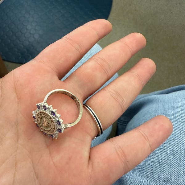 University Ring, College Ring, College Class Ring, Personalized Jewelry, Senior Class Ring, High ...