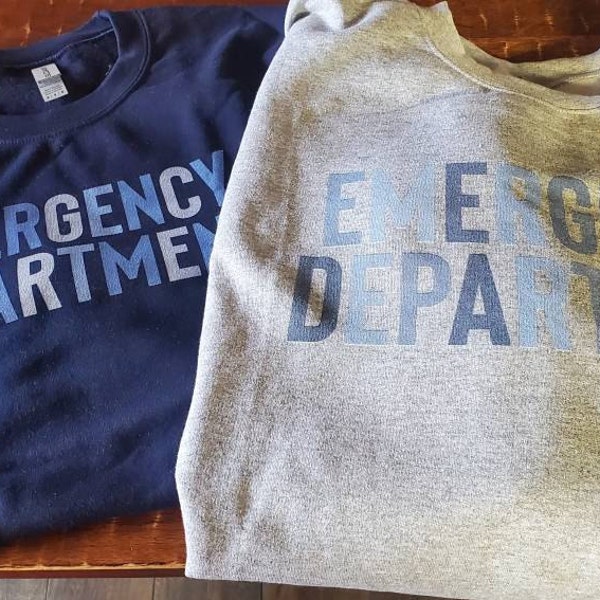 Emergency Department Crewneck, ER Nurse, Emergency Room Tech Gift, ER ...
