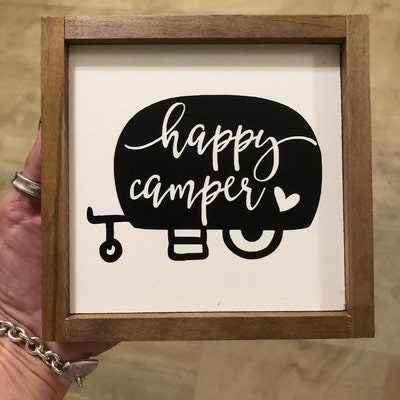 Happy Camper Sign / Camping Decor - Etsy