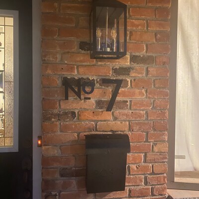 CLASSIC MODERN House No. Letters in Black, Large House Number Add On ...