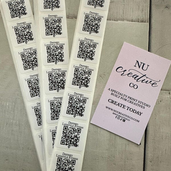 Custom QR Code Scan to Reorder Labels Large 1.25" X 2.25" Stickers ...