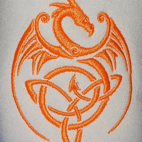 Dragon Celtic Knot Embroidery Design: Viking Tribal Art (digital ...