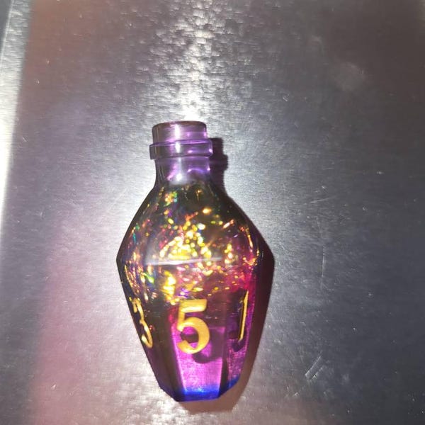 Purple Turtle Dice Set, Transparent With Light Purple Turtle Inside ...