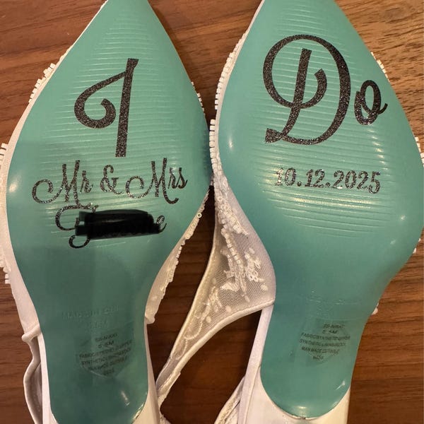 Custom Wedding Shoes Sticker, I Do Sticker, Wedding Sticker, Wedding ...