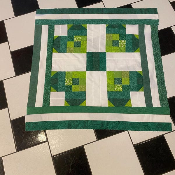 Digital PDF Quilt Block Pattern|four Leaf Clover Heart Quilt Block ...