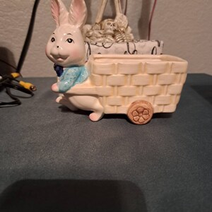 Vintage Flocked Bunny Bank Fuzzy Rabbit Coin Banks Vintage - Etsy