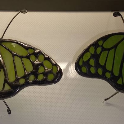 Stained Glass Monarch Butterfly Pattern With Foil Overlay Guide and PNG ...