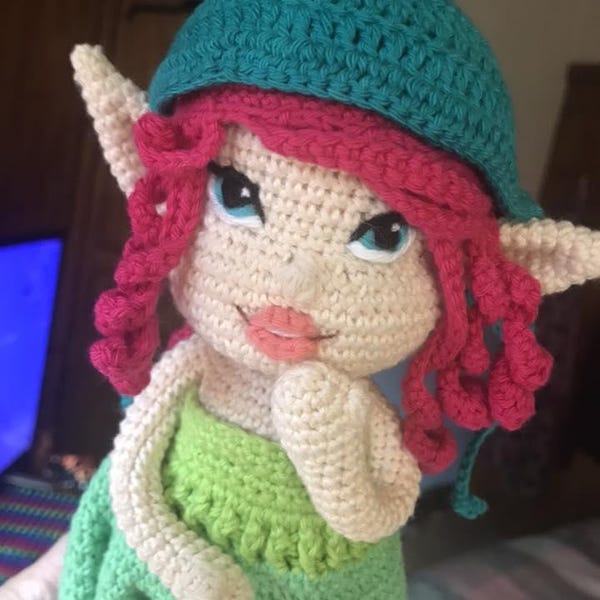 Crochet Elf Doll Pattern: LUCKY the 4-leaf Clover | Christmas Amigurumi ...