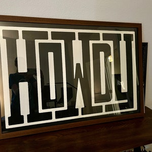 Howdy Typography Art Print, Western Decor, Southwestern Wall Art ...