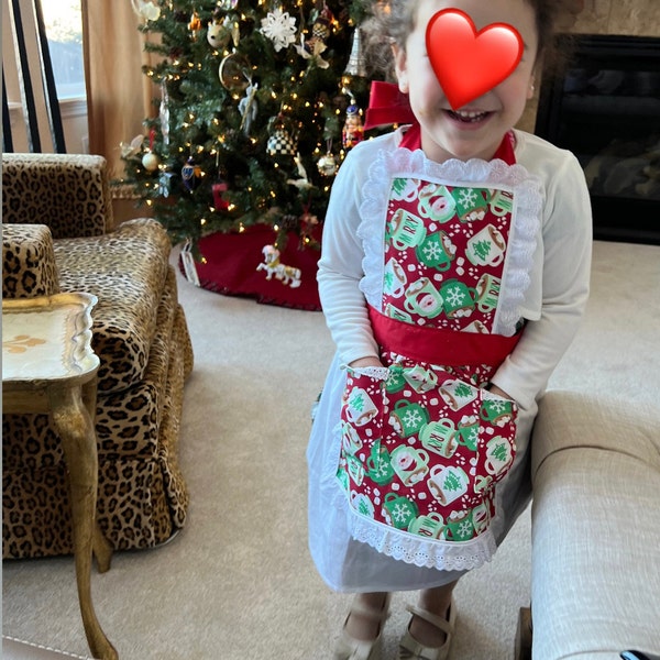 Kids Apron, Girl's Little Red Riding Hood Apron, Halloween Apron. - Etsy