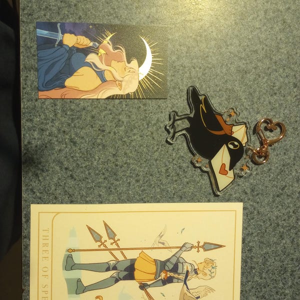 Acrylic Charm Walden the Crow With a Backpack From Realta, Deliverer of ...