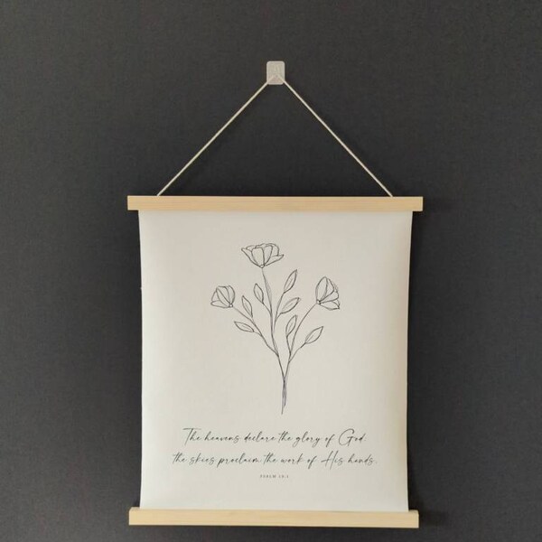 The Heavens Declare the Glory of God | Psalm 19:1 | Hanging Canvas Sign ...