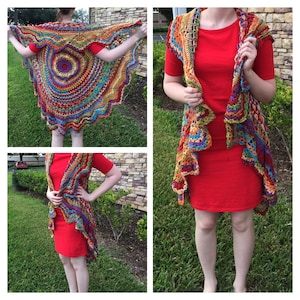 Bohemian Vest Crochet PATTERN Circle Vest Pattern/ Boho Vest Pattern ...