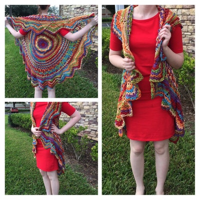Bohemian Vest Crochet PATTERN Circle Vest Pattern/ Boho Vest Pattern ...